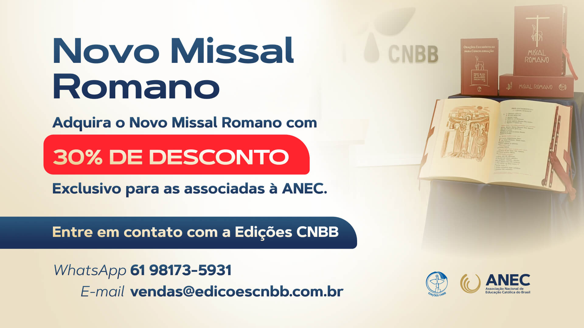 Nova edição do Missal Romano: Edições CNBB oferecem 30% de desconto ...