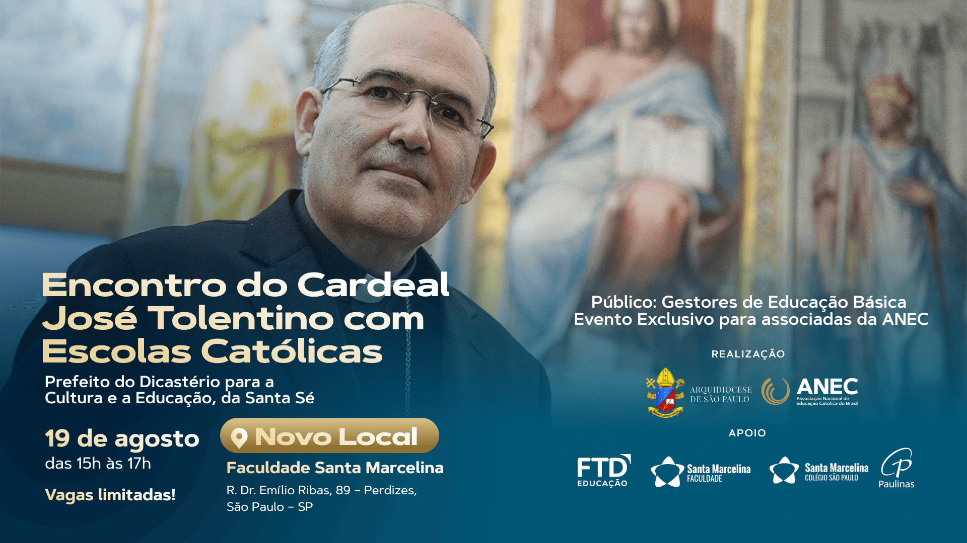 Encontro presencial do Cardeal José Tolentino com escolas católicas - ANEC